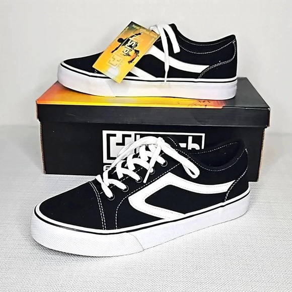 Harsh | Shoes | Nwt Harsh Jett Black And White Lace Up Sneaker Mens ...
